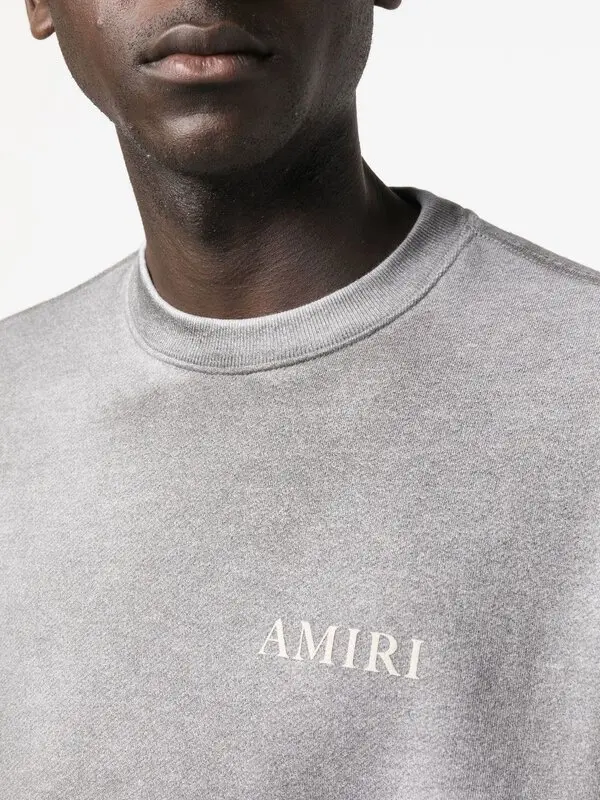 Amiri Faded-effect Logo-print Sweatshirt