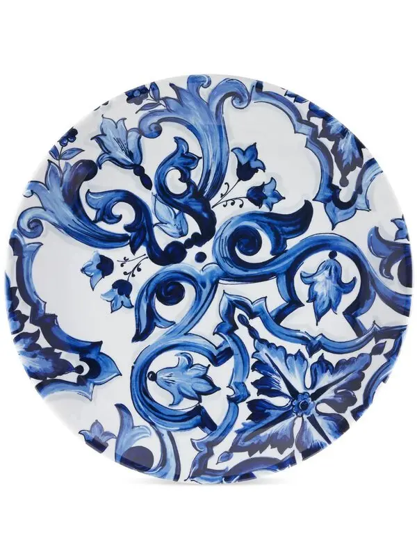 Dolce & Gabbana Mediterranean-pattern Porcelain Platter - Blue