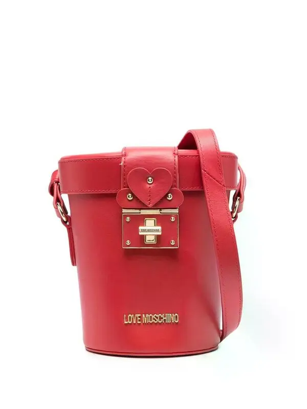 Moschino Logo-plaque Leather Bucket Bag