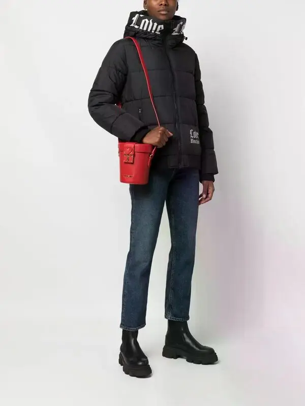 Moschino Logo-plaque Leather Bucket Bag