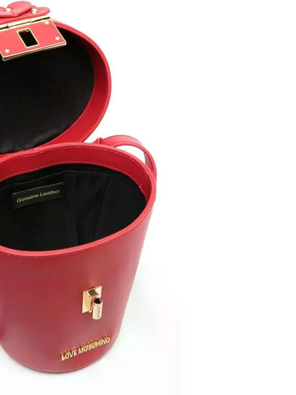 Moschino Logo-plaque Leather Bucket Bag