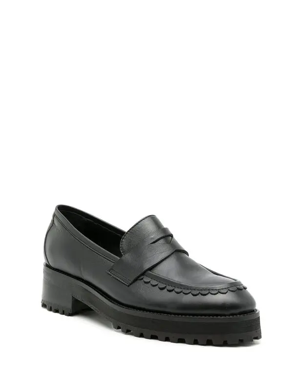 STUDIO CHOFAKIAN Holly Leather Penny Loafers