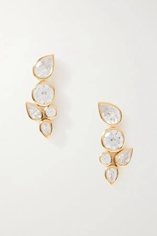 Completedworks No Rush Recycled Vermeil Cubic Zirconia Drop Earrings - Gold