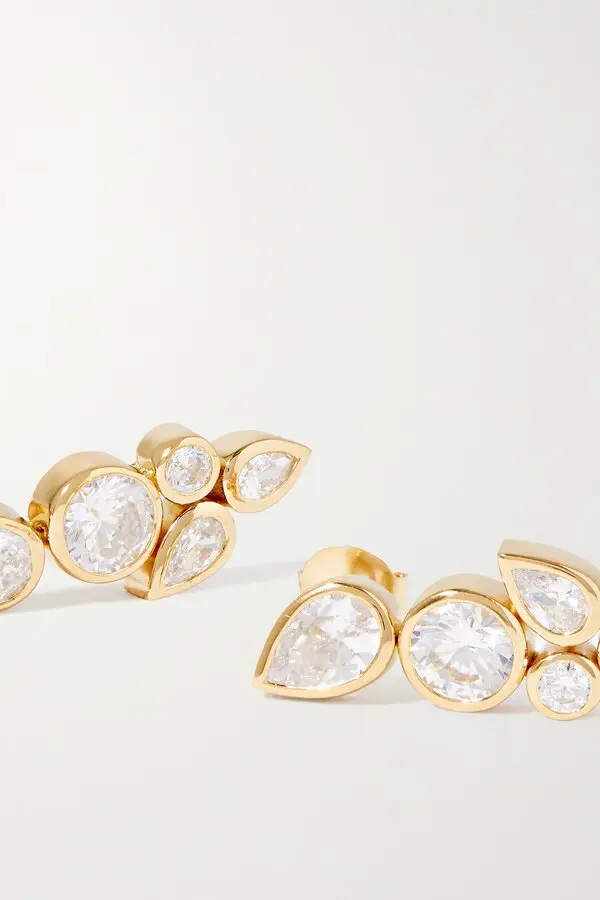 Completedworks No Rush Recycled Vermeil Cubic Zirconia Drop Earrings