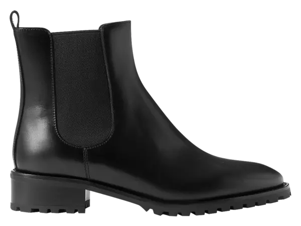 Manolo Blahnik Chelata 30 Leather Chelsea Boots - Black
