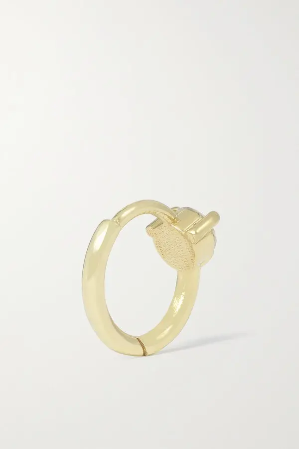 JENNIFER MEYER Cartilage 18-karat Diamond Hoop Earrings