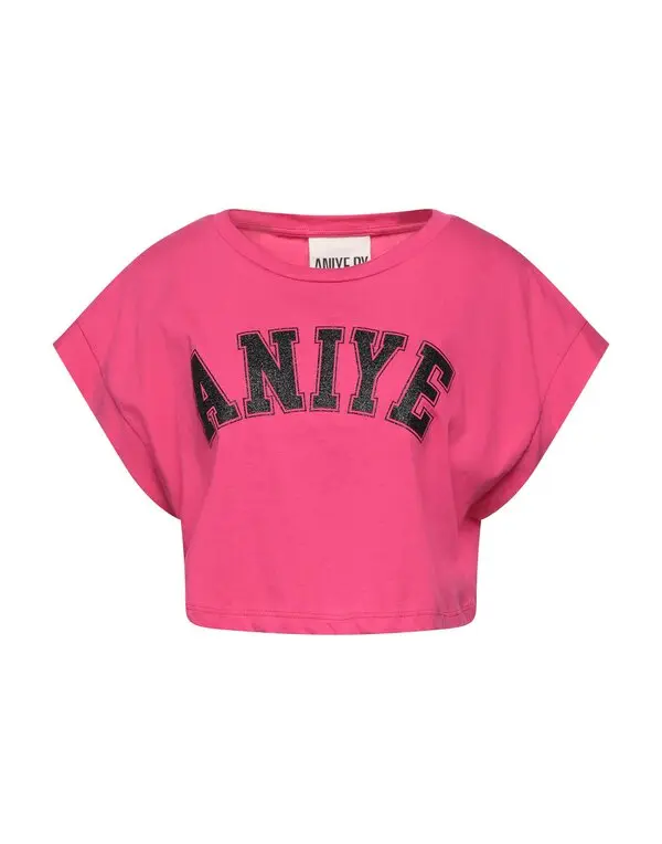 ANIYE BY Printed Jersey Crop Top - Fuchsia