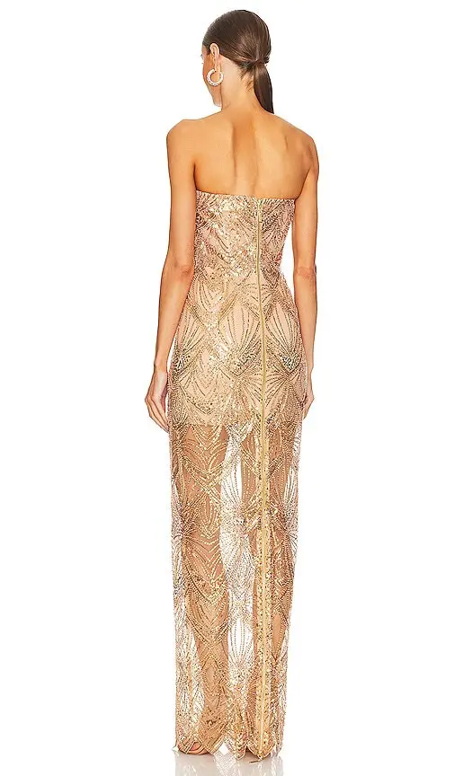 BRONX AND BRONCO Giselle Maxi Dress - Gold