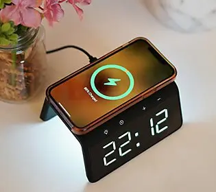 LIMITLESS 3-in-1 Digital Alarm Clock W/wireless Charger & Light