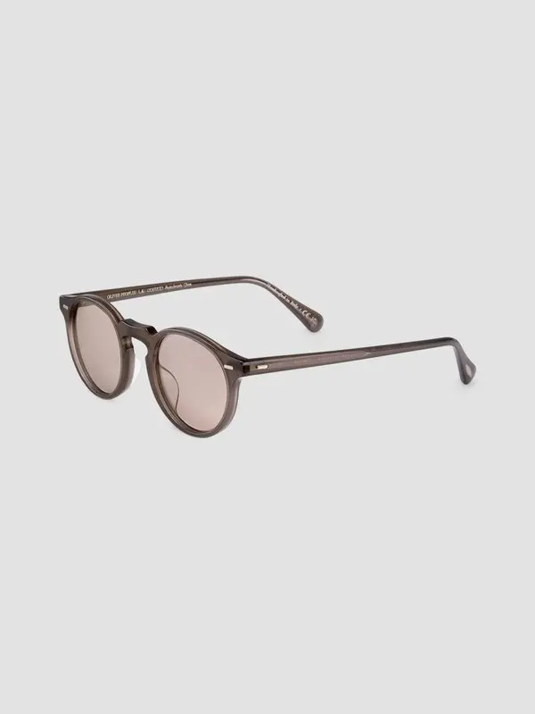 BRUNELLO CUCINELLI & OLIVER PEOPLES Gregory Peck 50mm Phantos Round Sunglasses - Grey