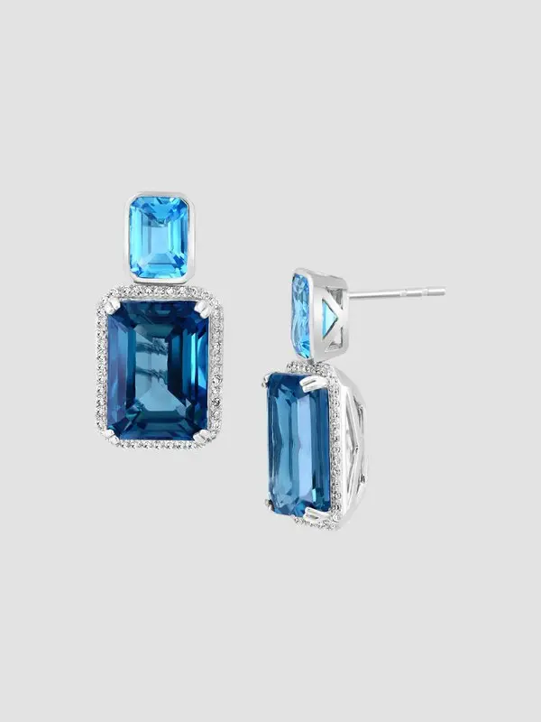 Saks Fifth Avenue Collection 14k White Gold & Multi-gemstone Drop Earrings