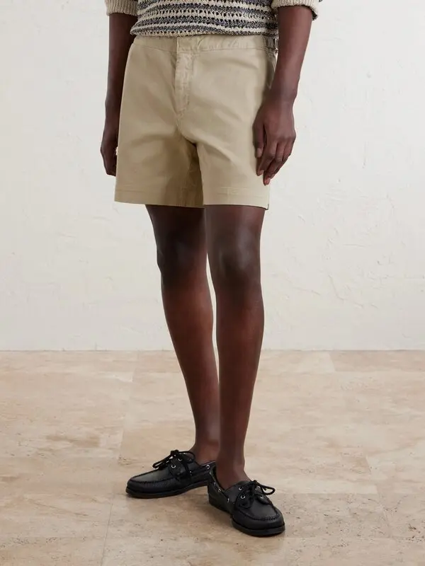 Orlebar Brown Bulldog Slim-fit Straight-leg Stretch-cotton Twill Shorts - Neutrals