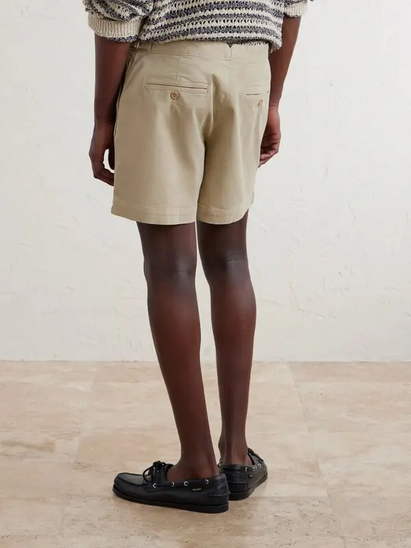 Orlebar Brown Bulldog Slim-fit Straight-leg Stretch-cotton Twill Shorts - Neutrals