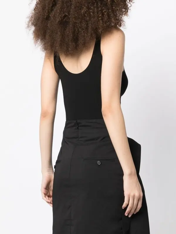 J KOO Ribbed Knit Cut-out Sweater