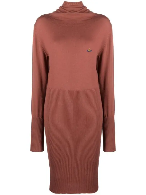 VIVIENNE WESTWOOD Bea Orb-embroidered Knitted Dress