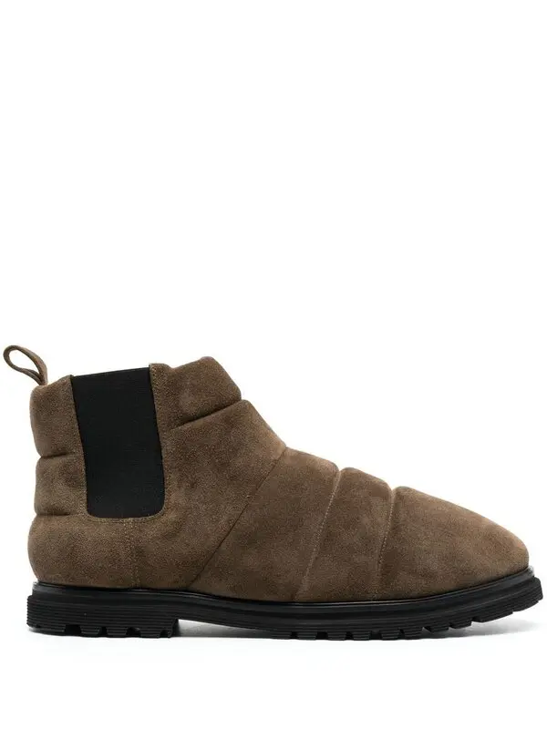 Nanushka Quilted Chelsea Ankle Boots - Green