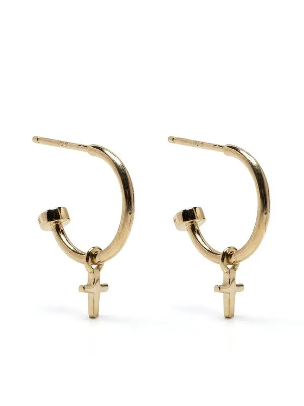STOLEN GIRLFRIENDS CLUB Cross Anchor Sleeper Earrings - Gold