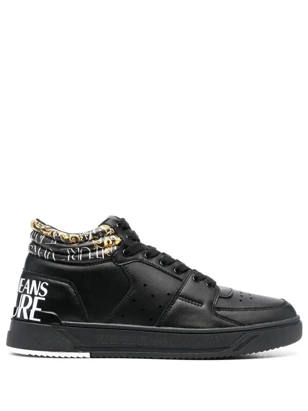 Versace Logo-print Hi-top Sneakers
