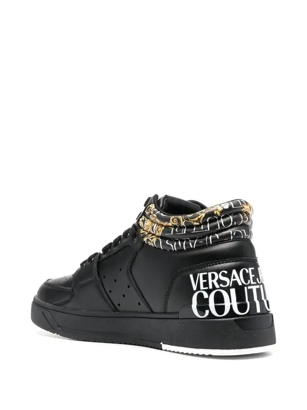 Versace Logo-print Hi-top Sneakers