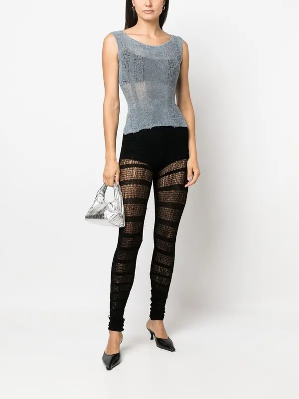 VITELLI Open-knit Sleeveless Top - Blue