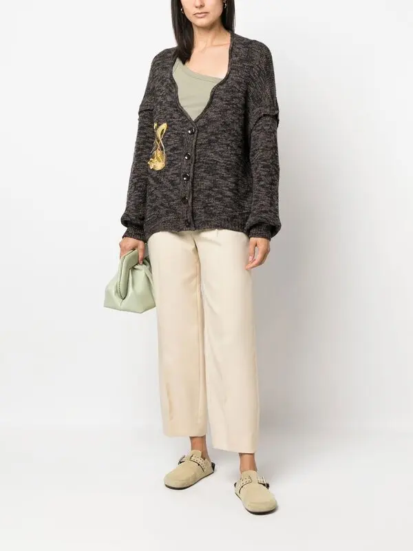 VITELLI Embroidered-detail Knit Cardigan