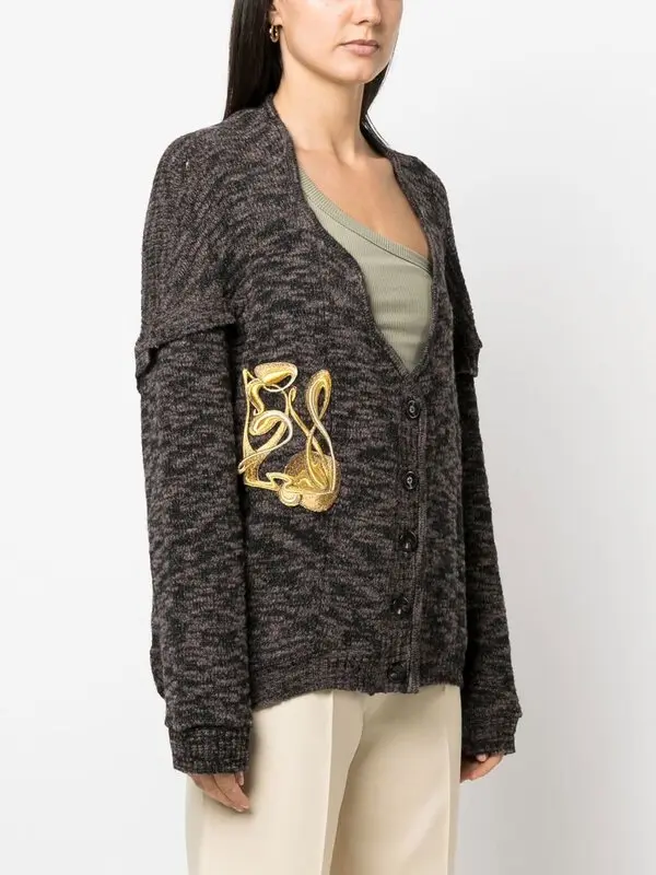 VITELLI Embroidered-detail Knit Cardigan