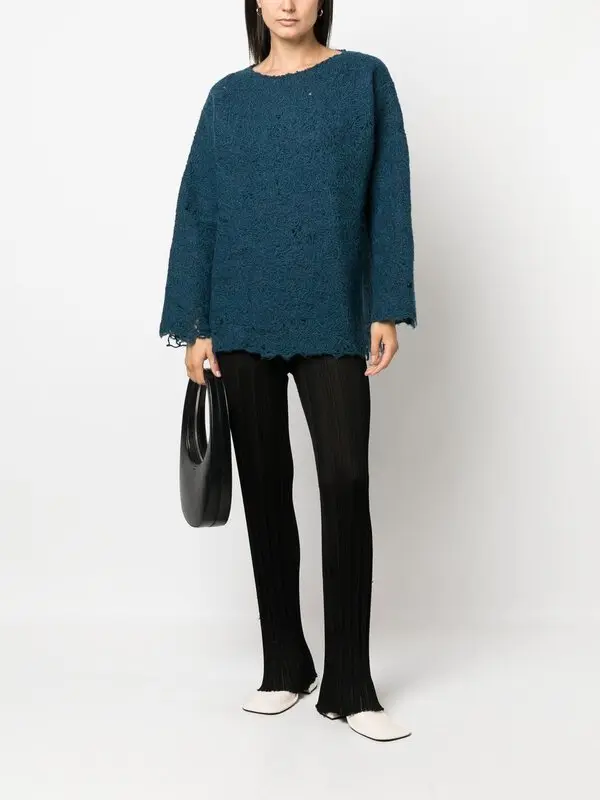 VITELLI Distressed-effect Knit Jumper