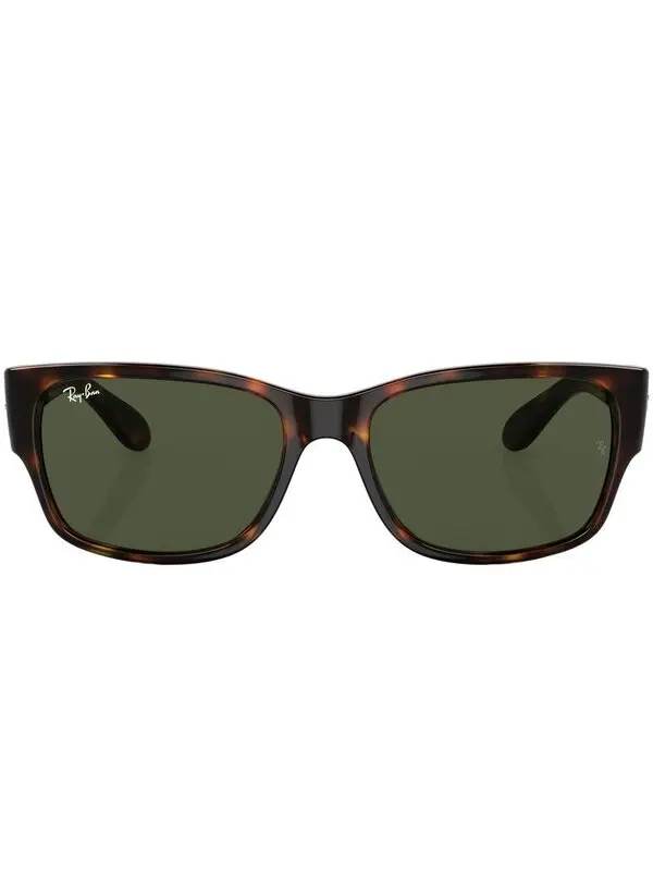 Ray-ban Tortoiseshell Rectangle Frame Sunglasses - Green