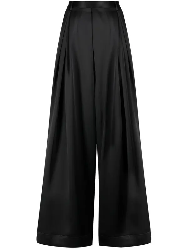 Goen.j Pleated Wide-leg Pants - Black