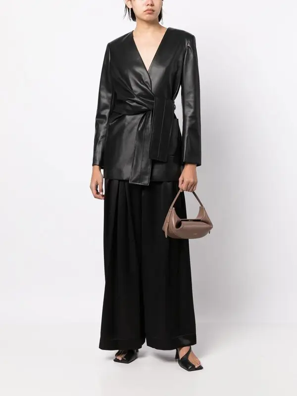 Goen.j Pleated Wide-leg Pants - Black