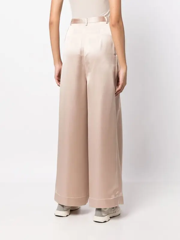 Goen.j Pleated Wide-leg Trousers - Brown