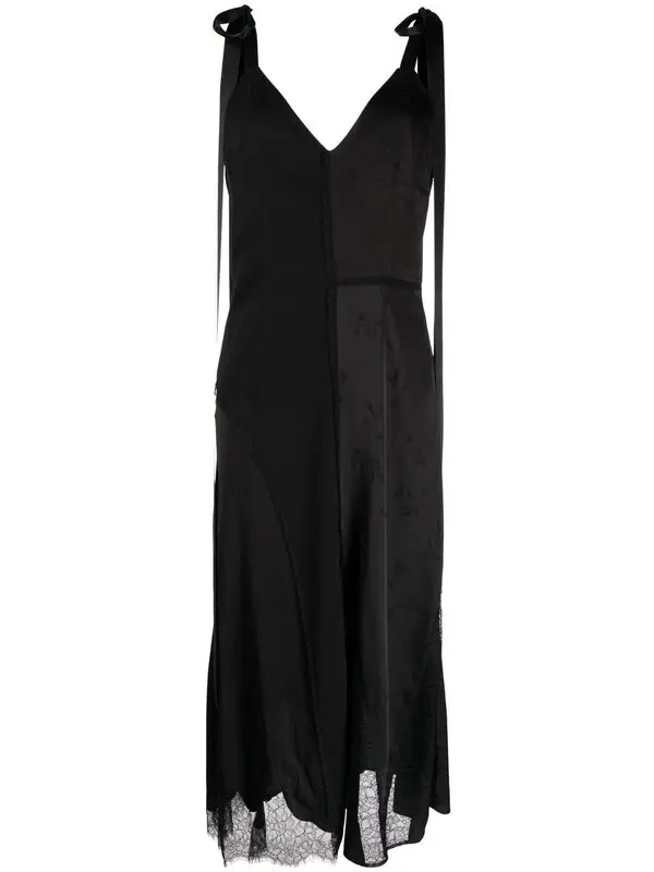 Goen.j Lace-trim Midi Dress