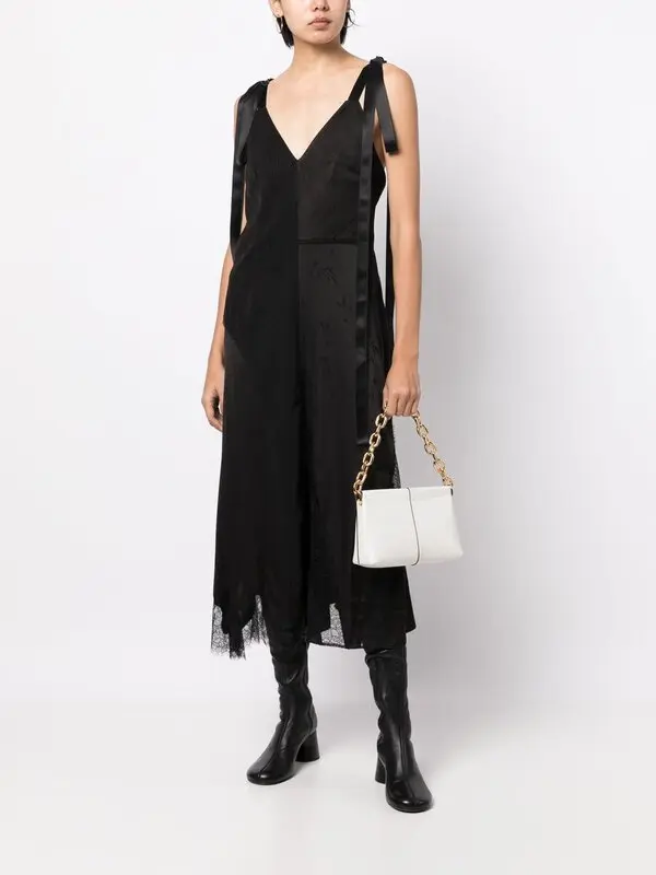 Goen.j Lace-trim Midi Dress