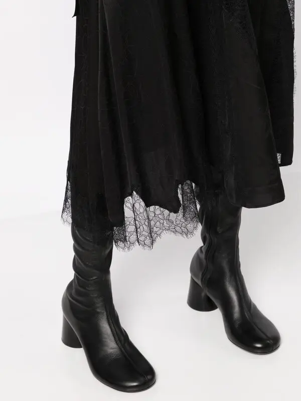 Goen.j Lace-trim Midi Dress