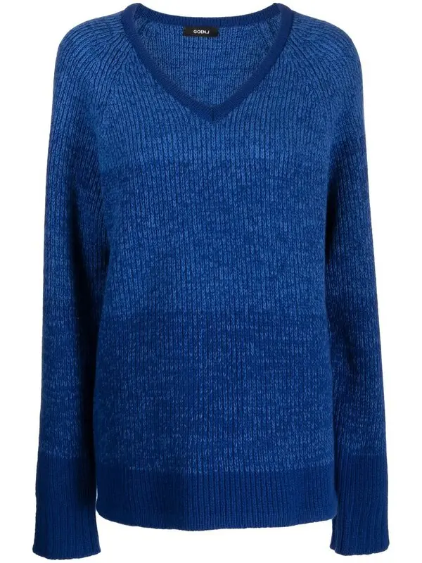 Goen.j V-neck Ribbed Knit Jumper