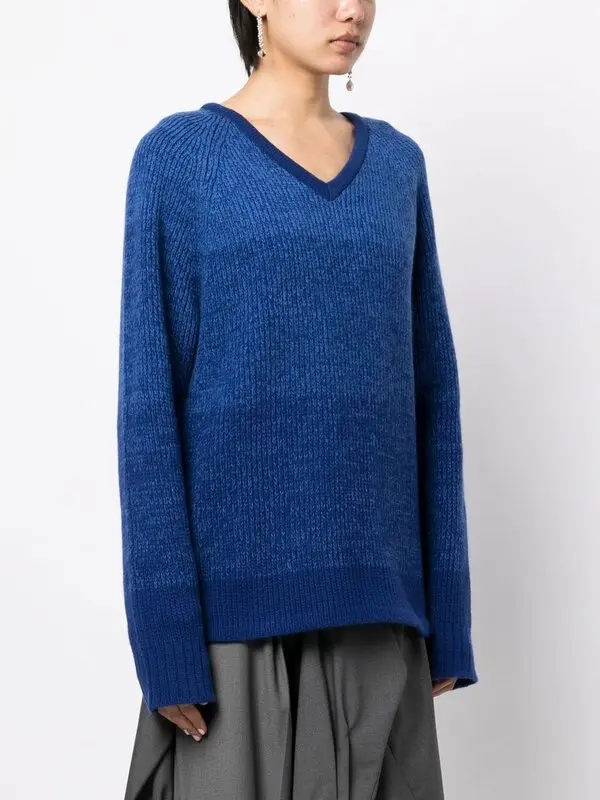 Goen.j V-neck Ribbed Knit Jumper