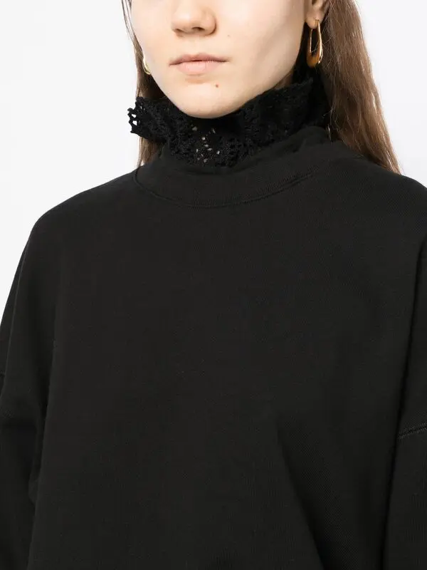 Goen.j Crochet Collar Sweatshirt