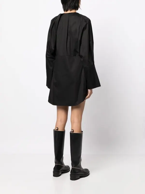 Goen.j Long-sleeve Mini Shirt Dress - Black