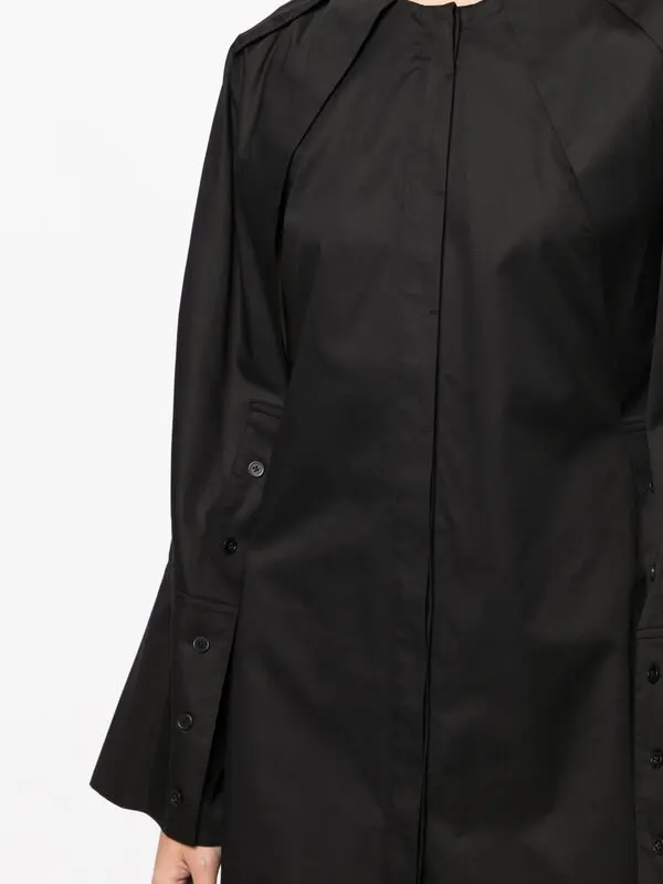 Goen.j Long-sleeve Mini Shirt Dress - Black