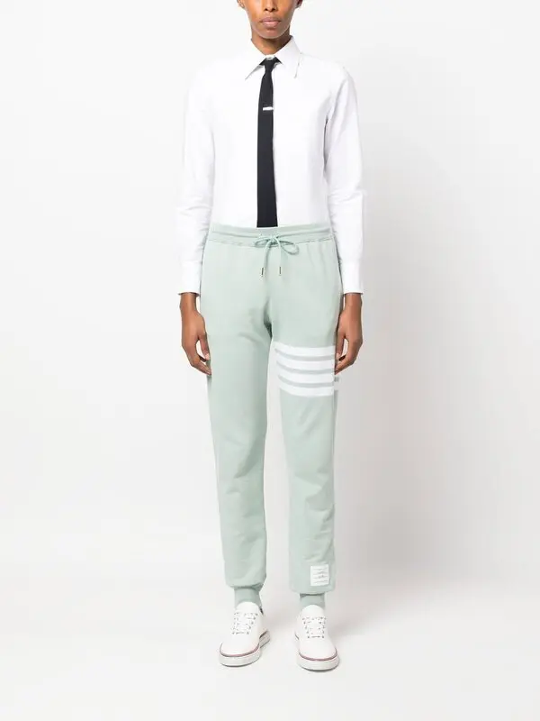 Thom Browne 4-bar Stripe Cotton Sweatpants - Green