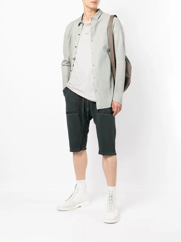 ISAAC SELLAM EXPERIENCE Suede Long-sleeve Shirt