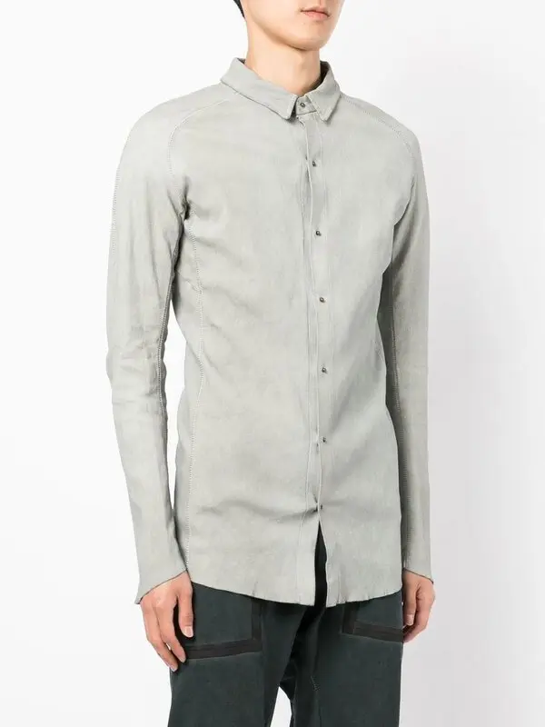 ISAAC SELLAM EXPERIENCE Suede Long-sleeve Shirt