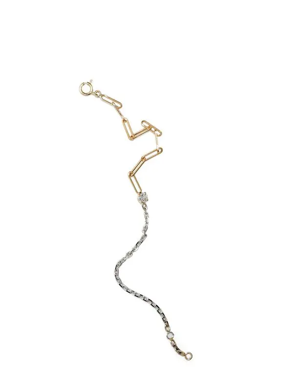 Yvonne Léon 18kt Yellow And White Solitaire Diamond Chain Bracelet