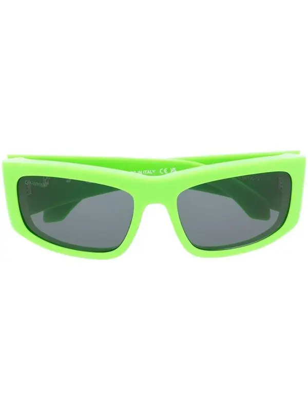 Off-White Arrows Rectangular Sunglasses - Green
