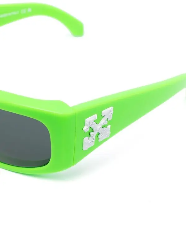 Off-White Arrows Rectangular Sunglasses - Green