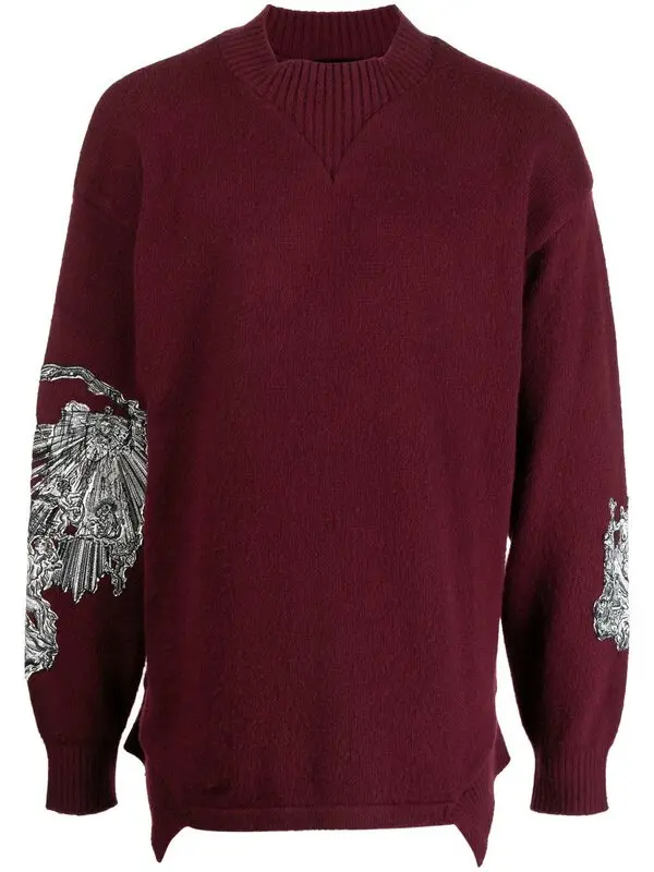 SONGZIO Embroidered Crew-neck Jumper