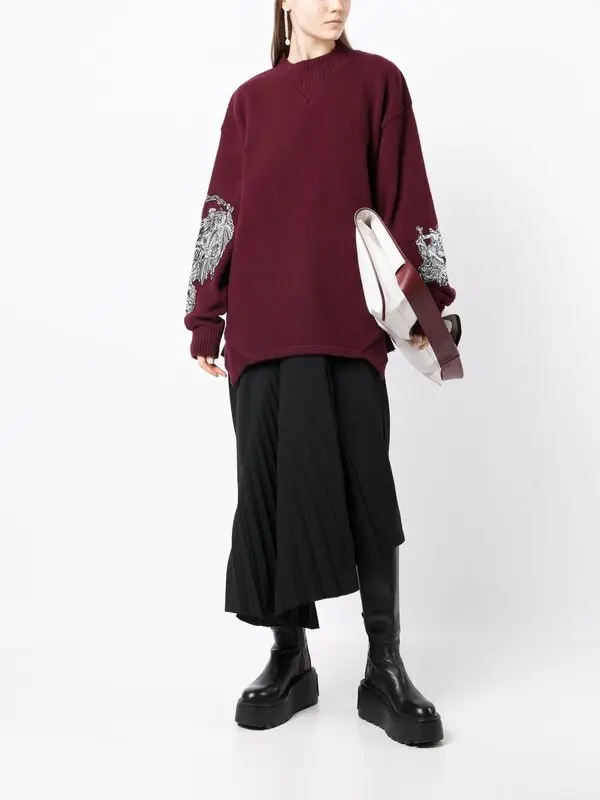 SONGZIO Embroidered Crew-neck Jumper