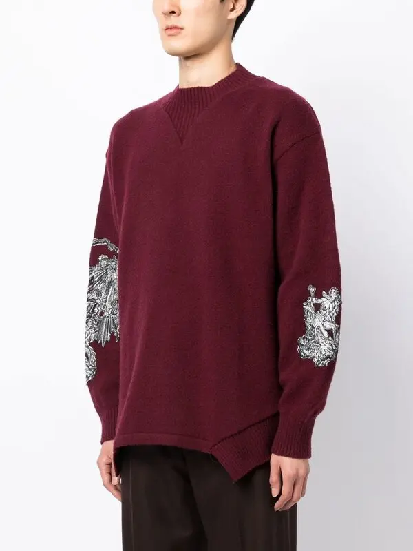 SONGZIO Embroidered Crew-neck Jumper