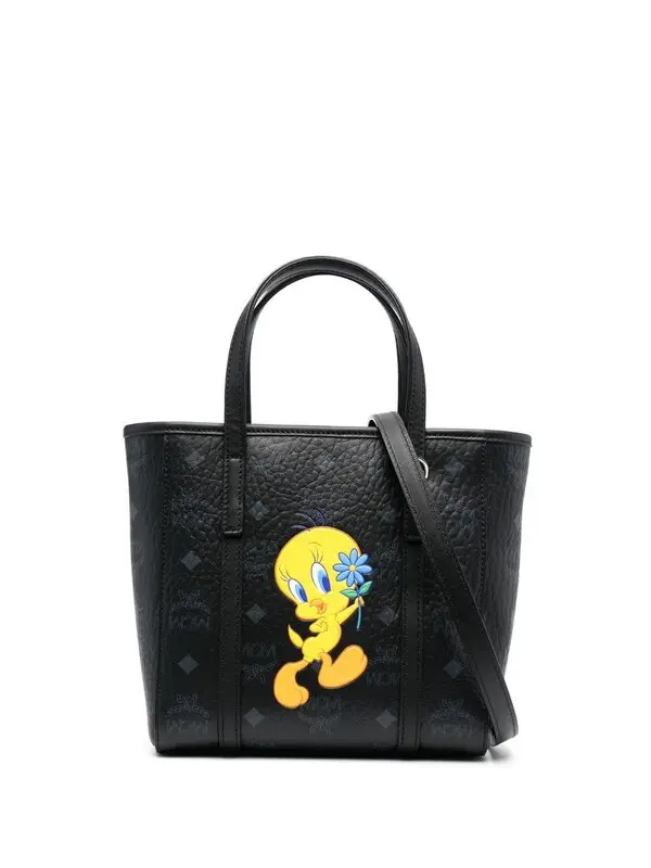 Mcm X Looney Tunes Mini Aren Tote Bag - Black | Editorialist