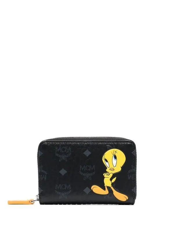Mcm X Looney Tunes Zip-Around Wallet - Black | Editorialist